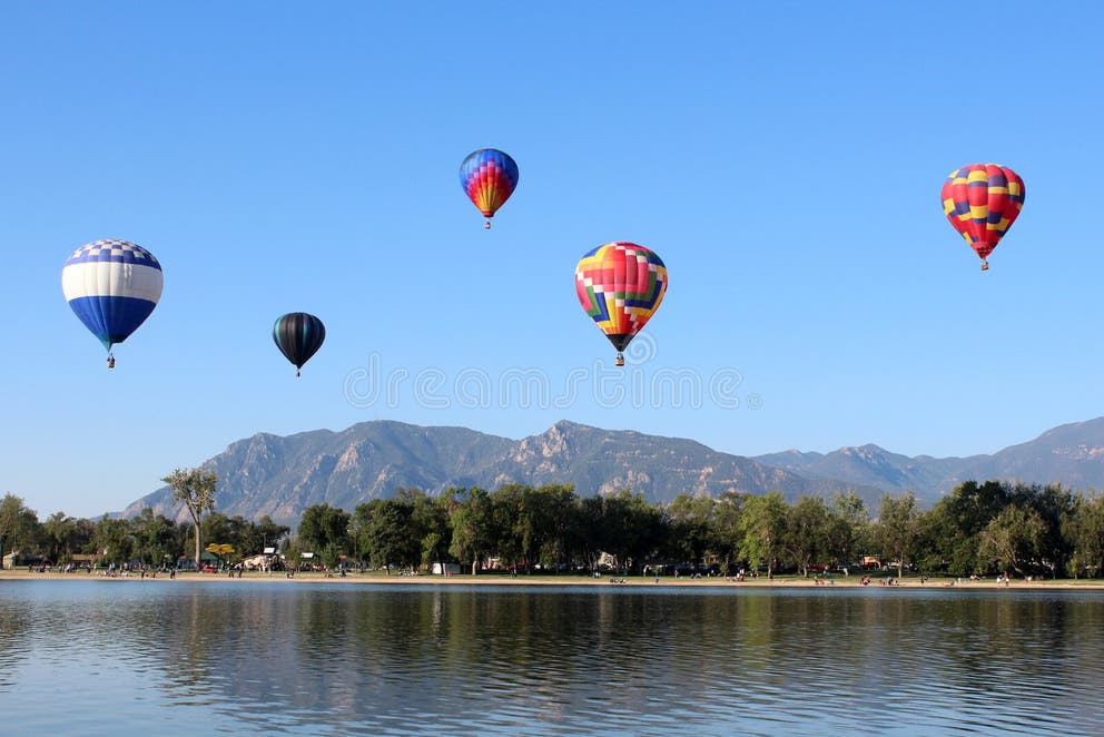 Colorado Springs Balloon Classic Stock Image - Image of float, flying ...