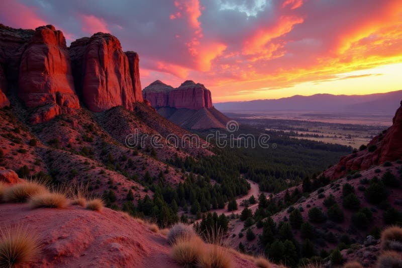 Colorado Springs Iconic Red Rock Formations at Sunset, Formation, Sky ...