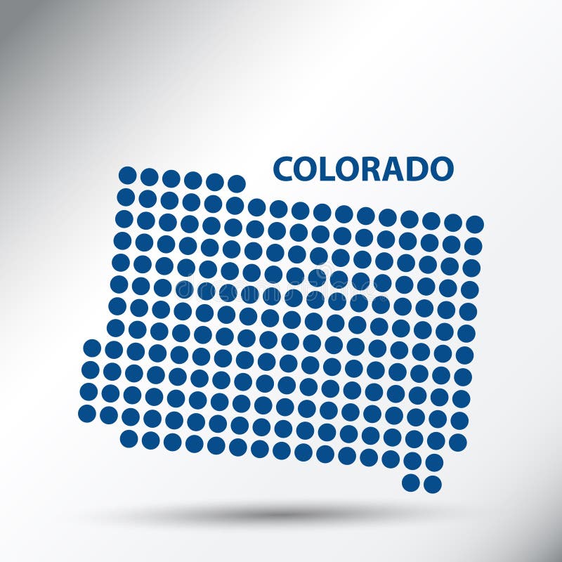 Colorado State Abstract Dotted Map Stock Vector - Illustration of ...