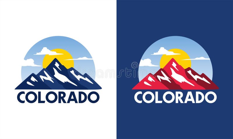 Colorado State with a Blue Background Stock Illustration - Illustration ...