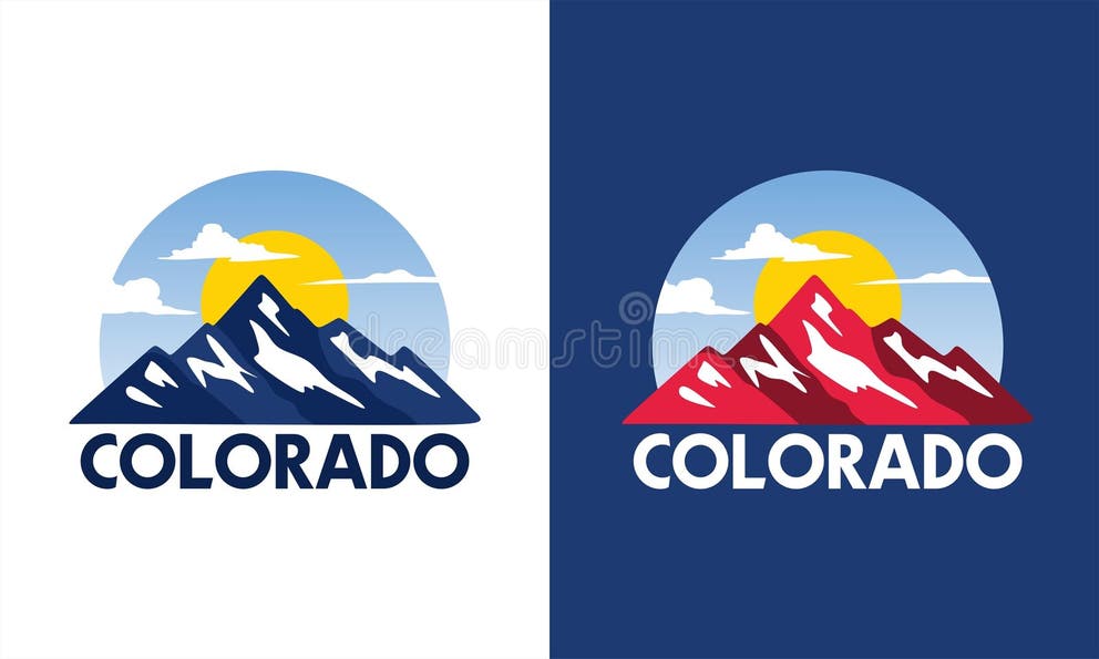 Colorado State with a Blue Background Stock Illustration - Illustration ...