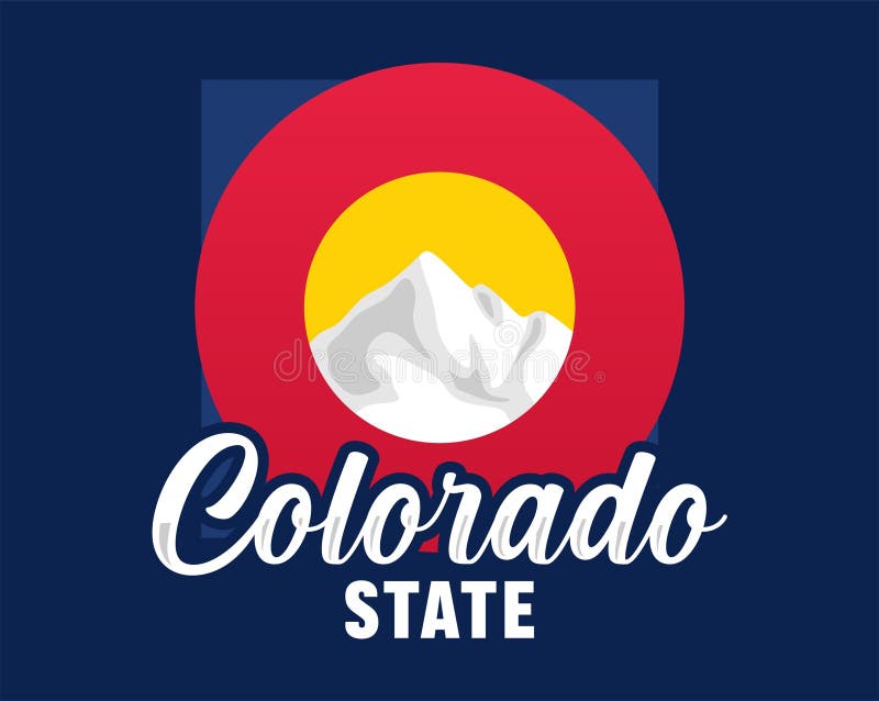 Colorado State with a Blue Background Stock Illustration - Illustration ...