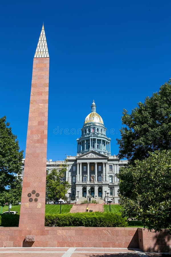 Colorado State Capitol Building Stock Image - Image of tourism, clouds ...