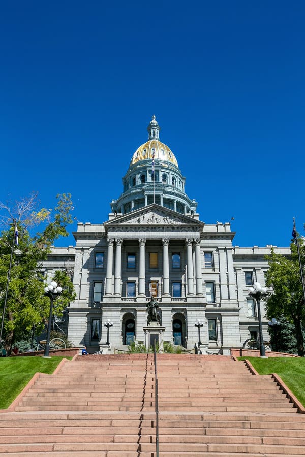 Colorado State Capitol Building Stock Photo - Image of capital, clouds ...