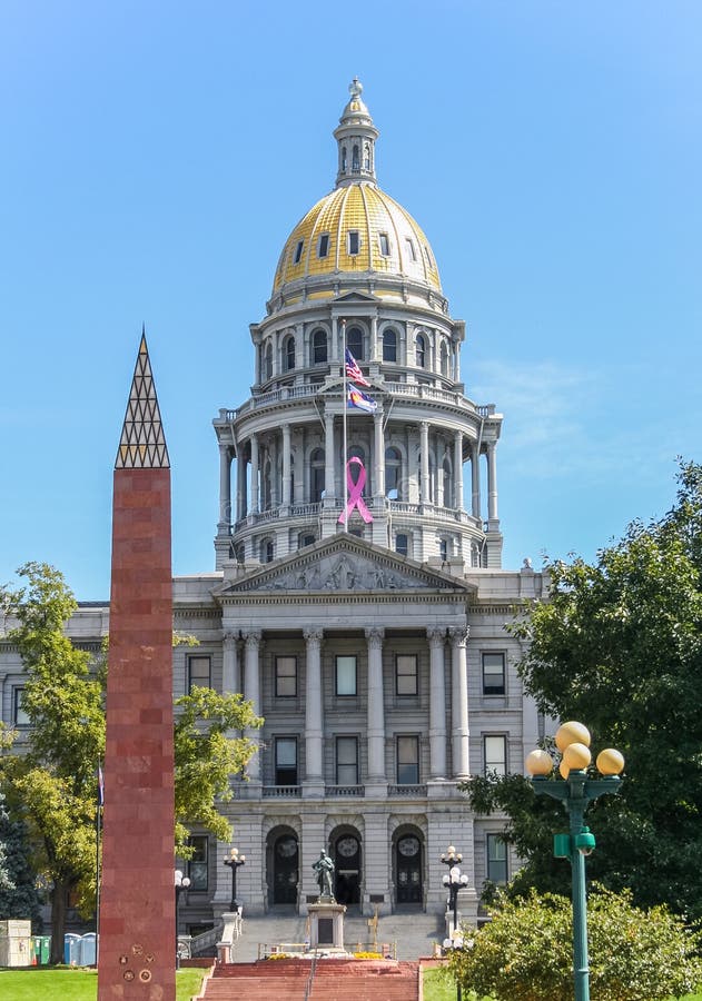 Colorado State Capitol in the Center of Denver Stock Photo - Image of ...
