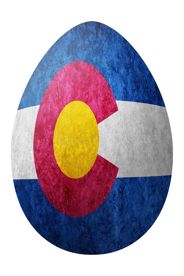 Colorado State Flag Easter Egg, Colorado Happy Easter Stock ...