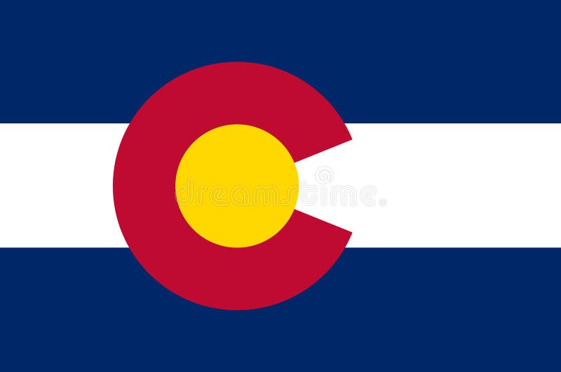 Colorado State Flag Vector Illustration. Stock Vector - Illustration of ...