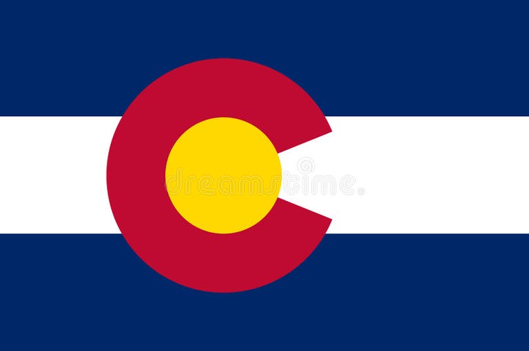 Colorado State Flag Vector Illustration. Stock Vector - Illustration of ...