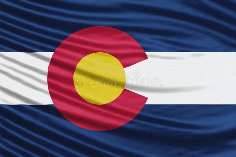 Colorado State Flag Wave Close Up, Colorado Flag Stock Illustration ...