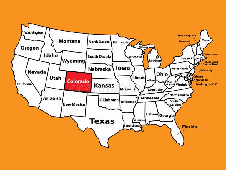 Colorado State Location Map.Vector Illustration Stock Vector ...