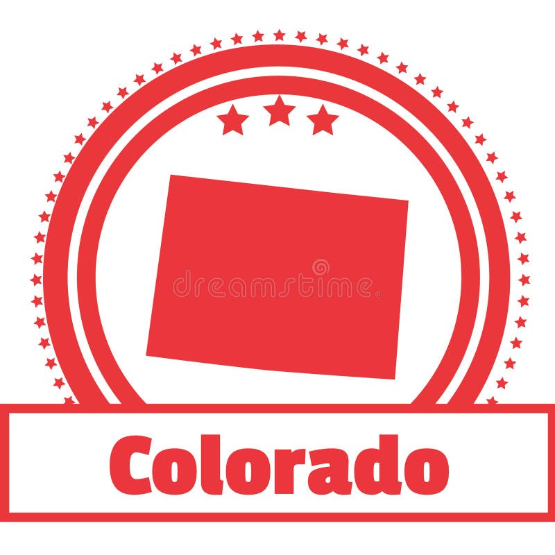 Colorado State Map Label. Vector Illustration Decorative Design Stock ...
