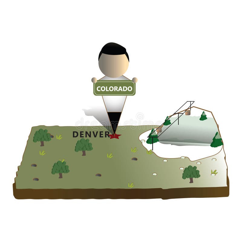 Colorado State Map. Vector Illustration Decorative Background Design ...