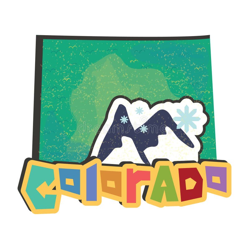 Colorado State Map. Vector Illustration Decorative Design Stock Vector ...