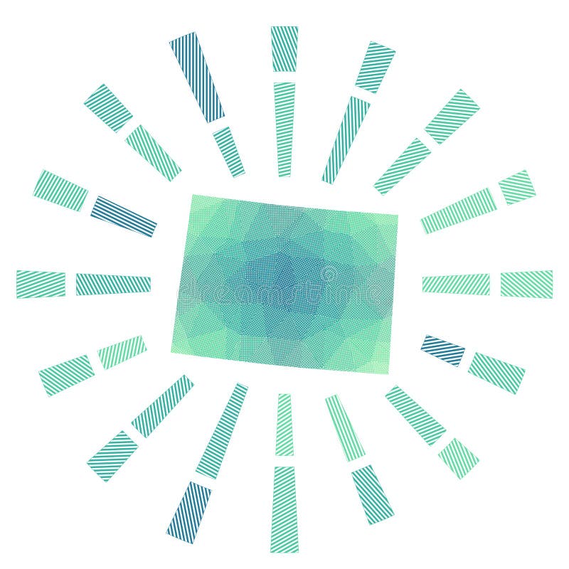 Colorado sunburst. stock vector. Illustration of northern - 222264840