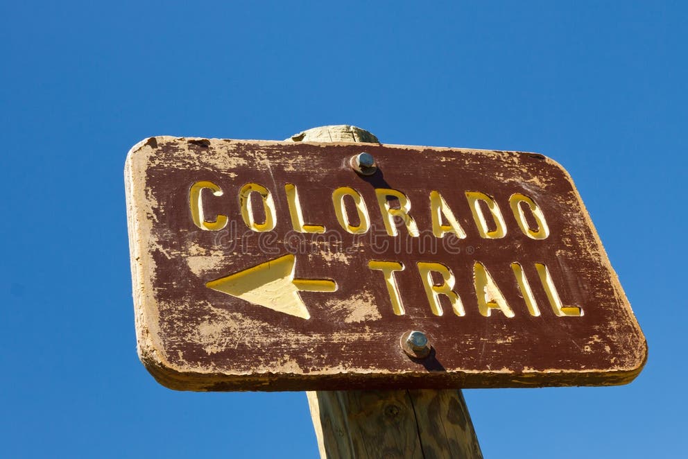 Colorado Trail Sign stock image. Image of mountain, hiking - 21987961