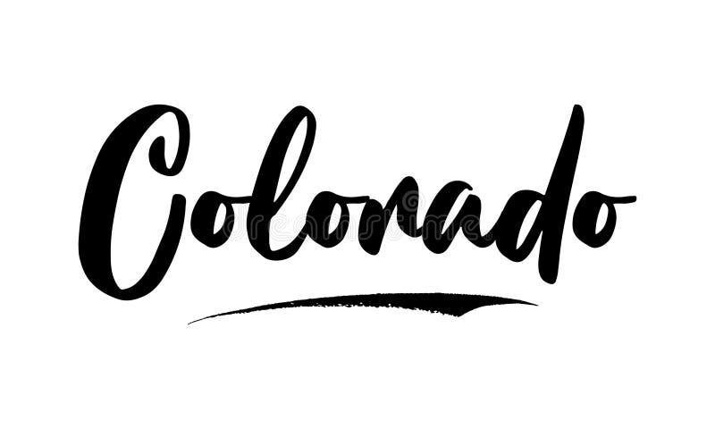 Colorado Calligraphy Stock Illustrations – 70 Colorado Calligraphy ...