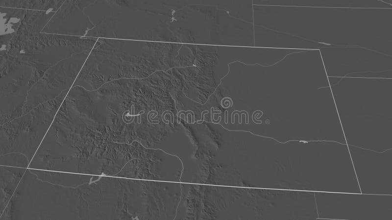 Colorado, United States - Outlined. Bilevel Stock Illustration ...