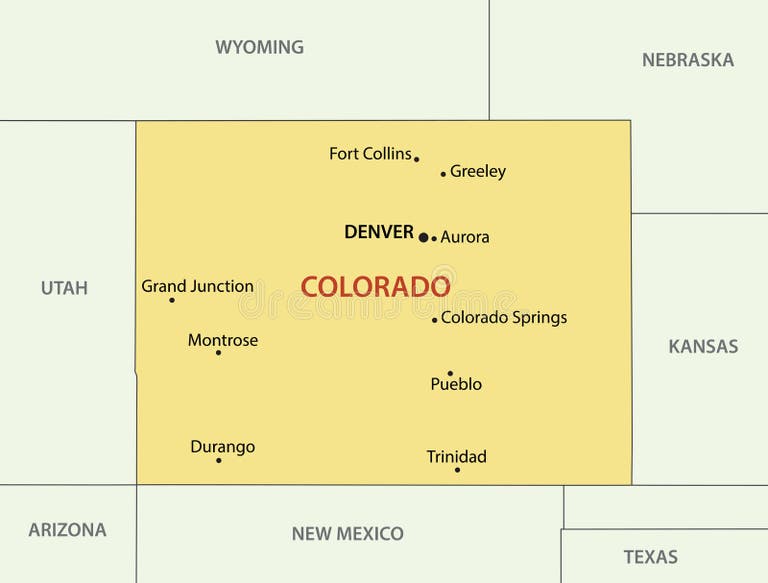 Colorado State Map Stock Illustrations – 5,616 Colorado State Map Stock ...