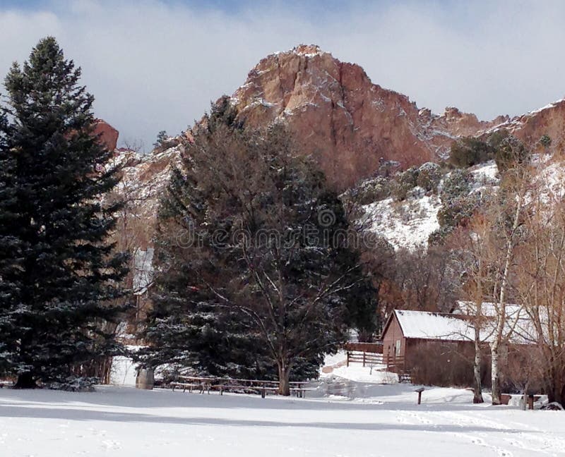 Colorado Winter stock image. Image of building, cold - 77413049