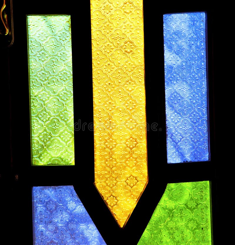 Colorated Glass and Sun in Morocco Africa Window and Light Stock Photo ...