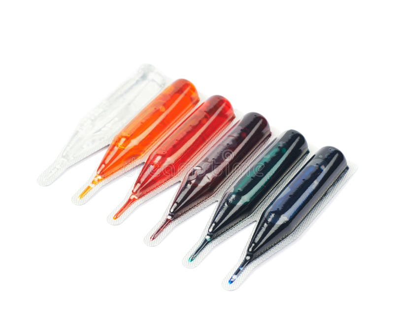 Coloration De Colorant Alimentaire Dans Une Capsule Photo stock - Image ...