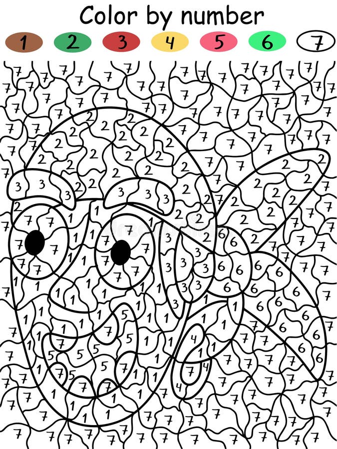 Color by Number Pirate Portrait for Children Coloring Activity Stock ...