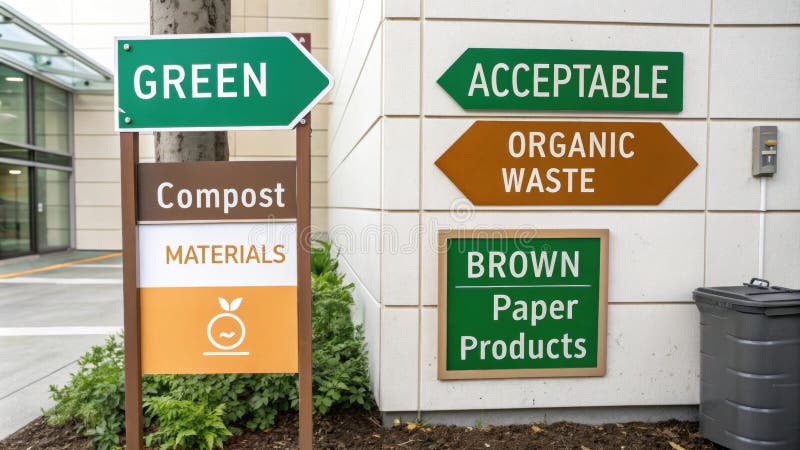 Colorcoded Signage Guiding Participants on Which Materials are Suitable ...