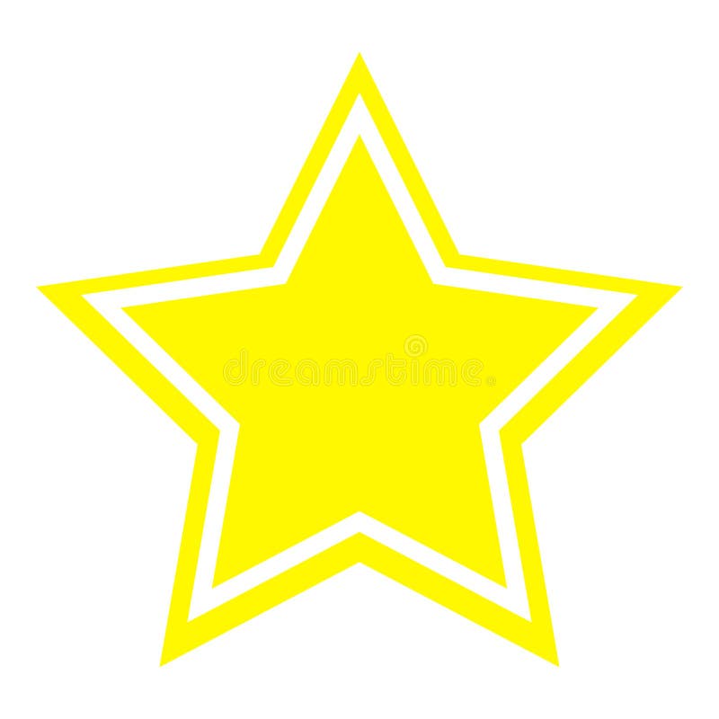 Colore Di Giallo Dell'icona Della Stella Illustrazione Vettoriale ...