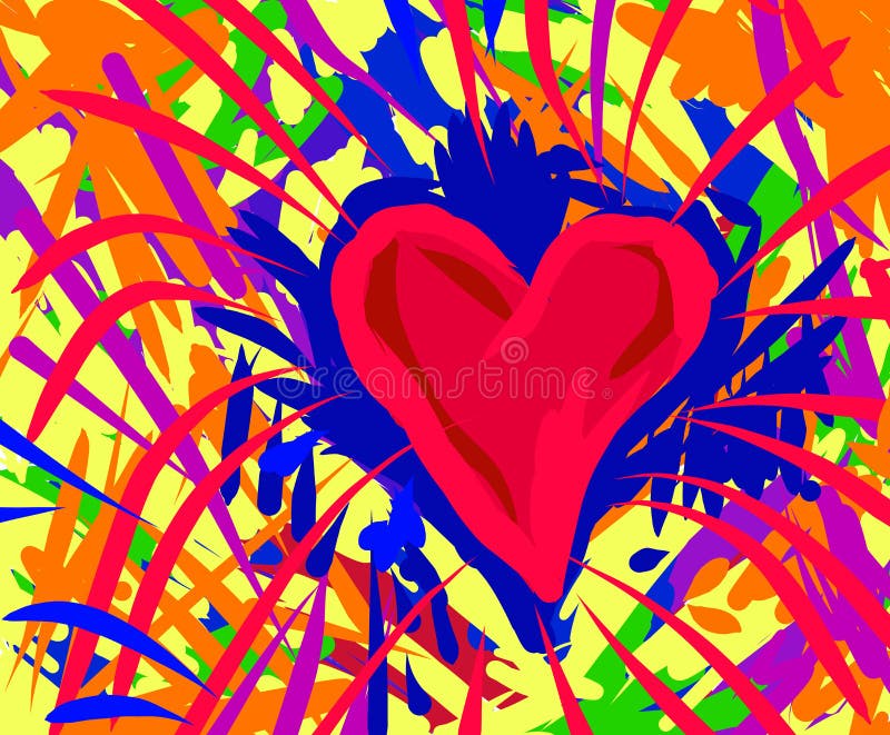 Colore hart stock illustration. Illustration of orange - 204002499