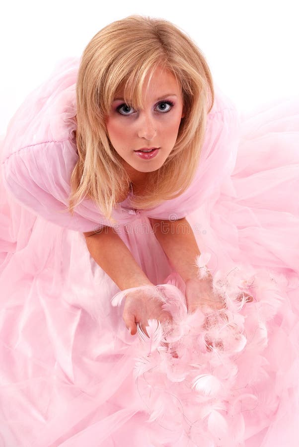 Angelo rosa immagine stock. Immagine di capelli, osservare - 9181027