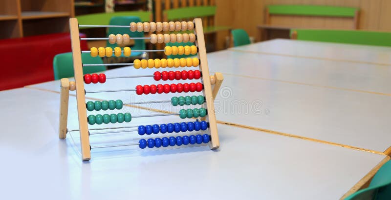 Colored Abacus To Learn How To Count Numbers On A Decimal Or Ten Stock Image Image Of Base