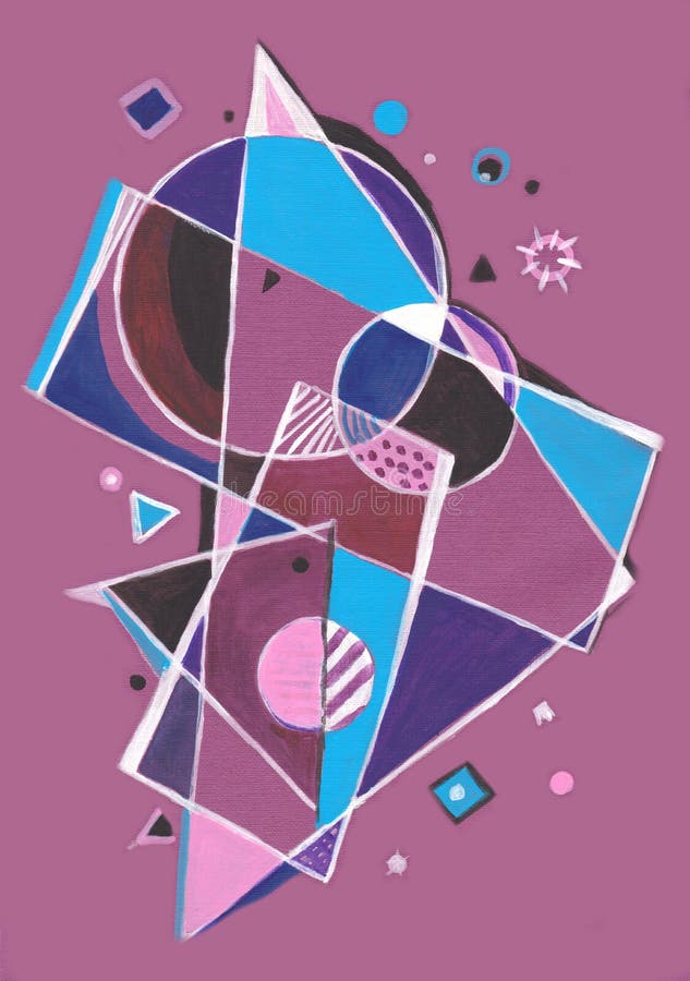 Colored abstract figures stock illustration. Illustration of triangle ...