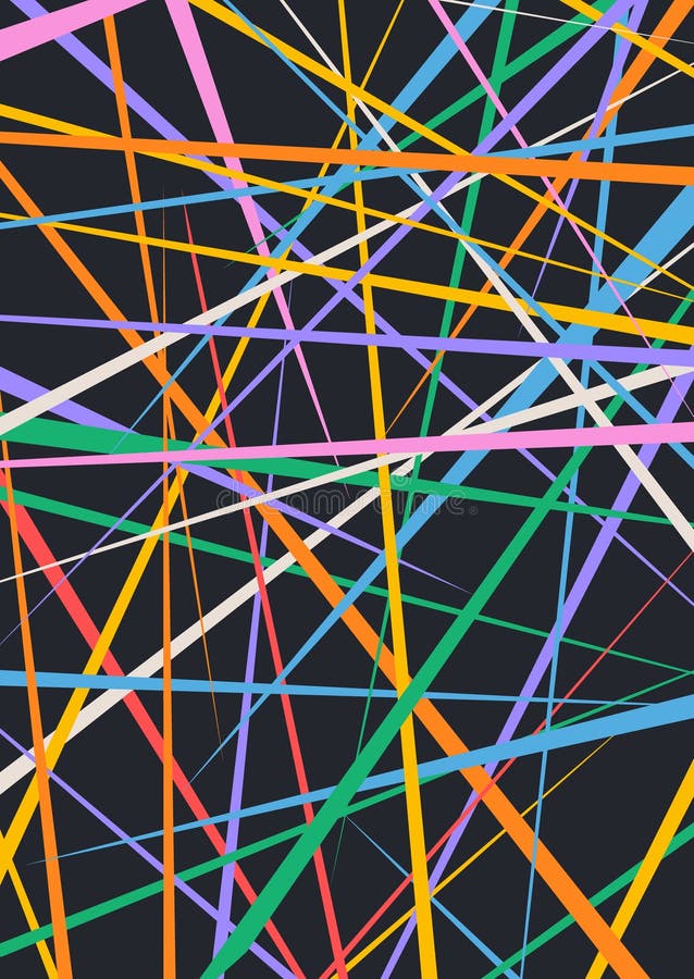 Colored Abstract Geometric Pattern. Straight, Even, Multicolored Lines ...