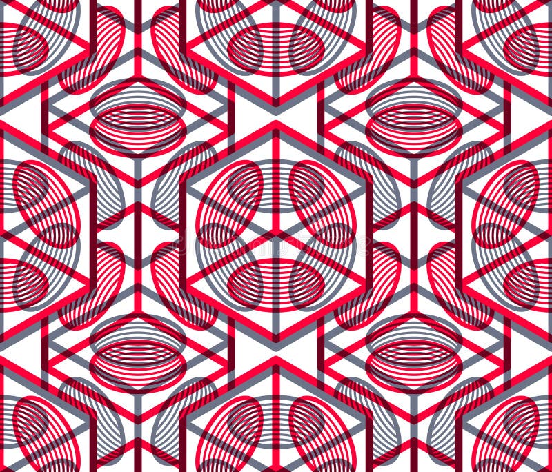 Colored Abstract Interweave Geometric Seamless Pattern, EPS10. B Stock ...