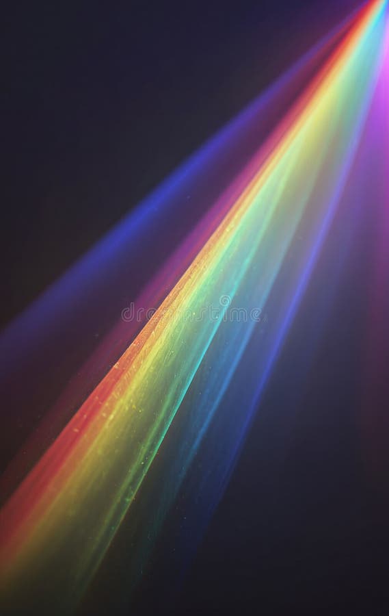 Colored Abstract Lines of Light that Visualize the Refraction and the ...