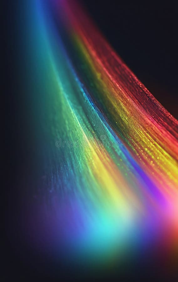 Colored Abstract Lines of Light that Visualize the Refraction and the ...