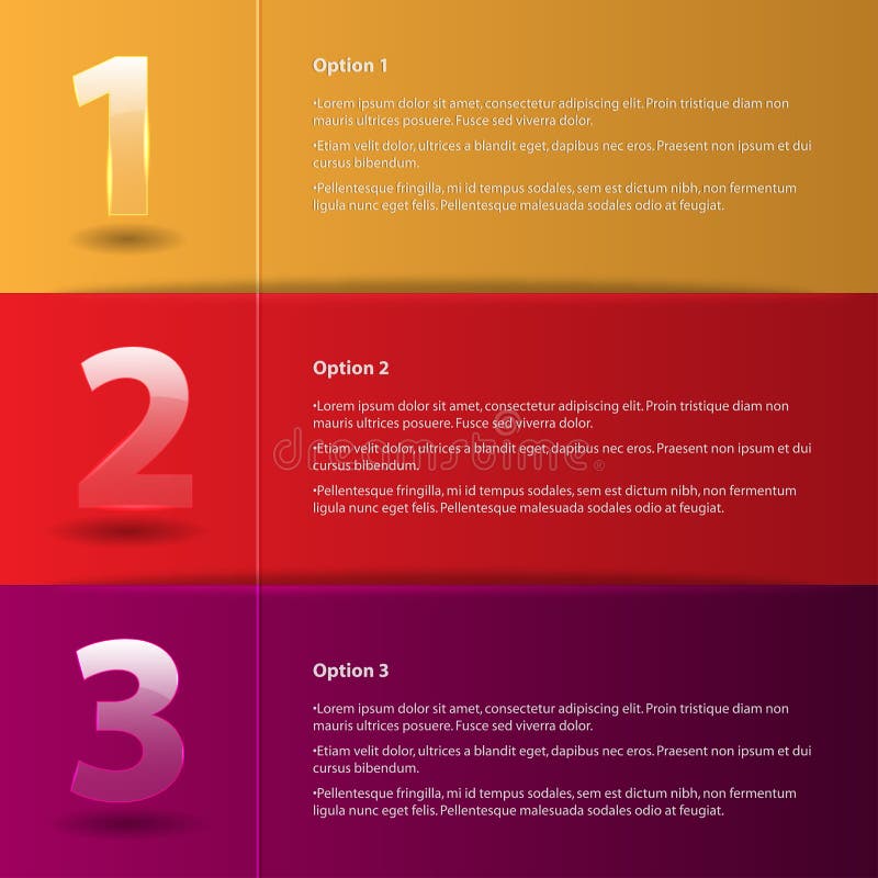 Set of Abstract Option Navigation Templates Stock Vector - Illustration ...