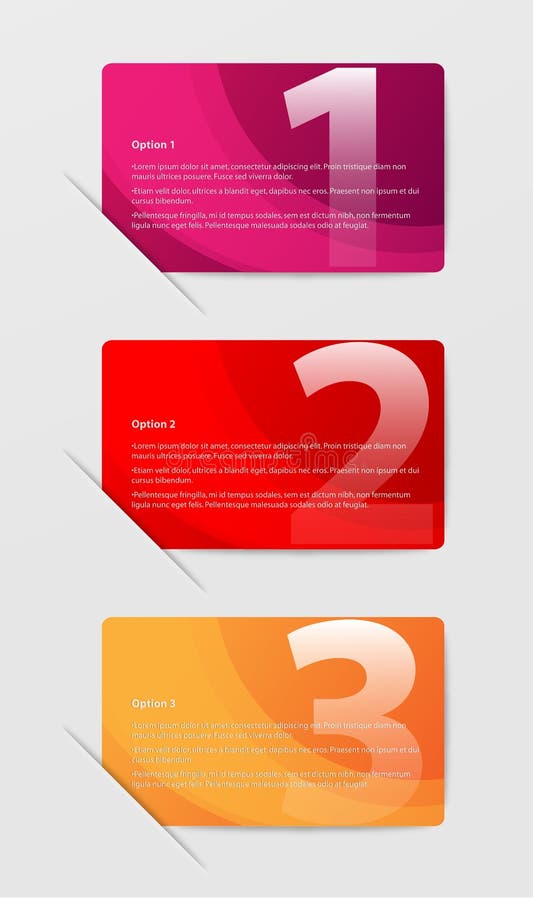 Set of Abstract Option Navigation Templates Stock Vector - Illustration ...