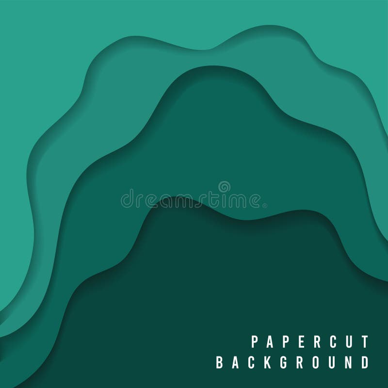 Colored Abstract Paper Art Background with Waves Vector Stock Vector ...