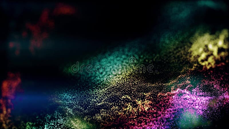 Colored Abstract Particles, Defocused Bokeh Seamless Loop Stock Footage ...