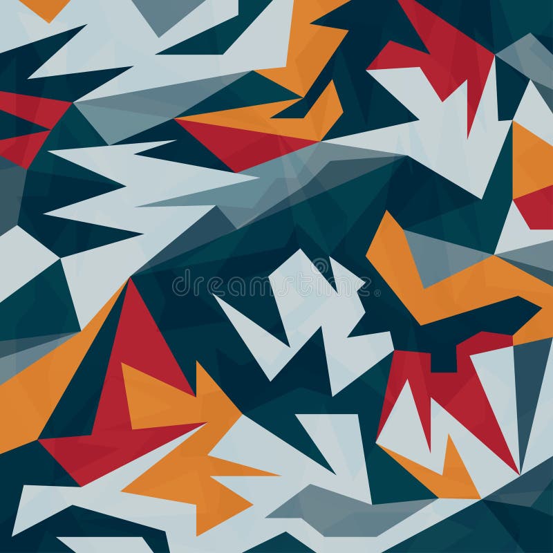 Colored Abstract Pattern of Polygons Stock Vector - Illustration of ...