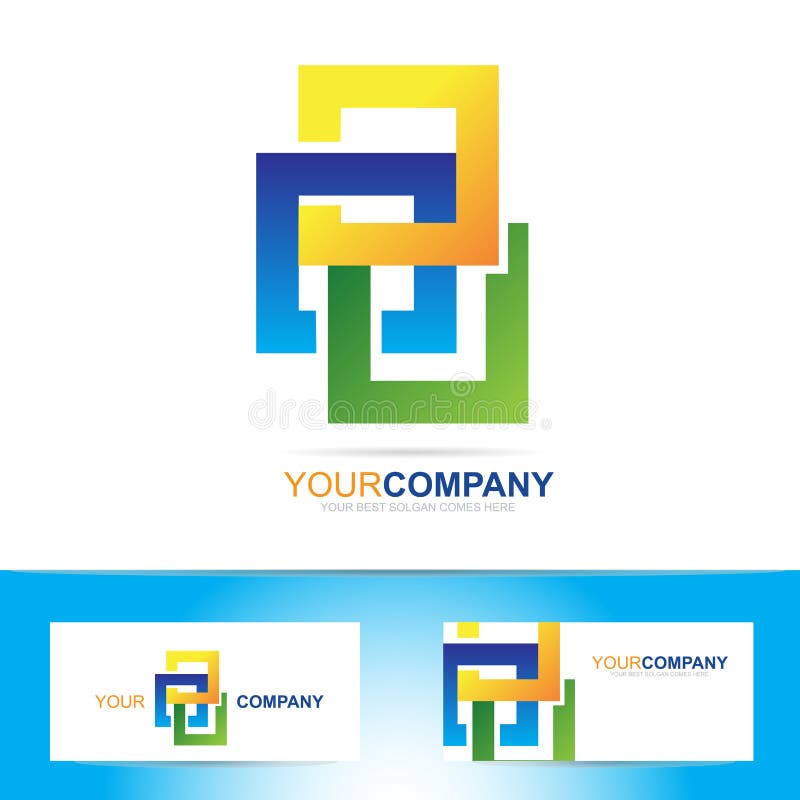 Colored Abstract Squares Logo Stock Vector - Illustration of corporate ...