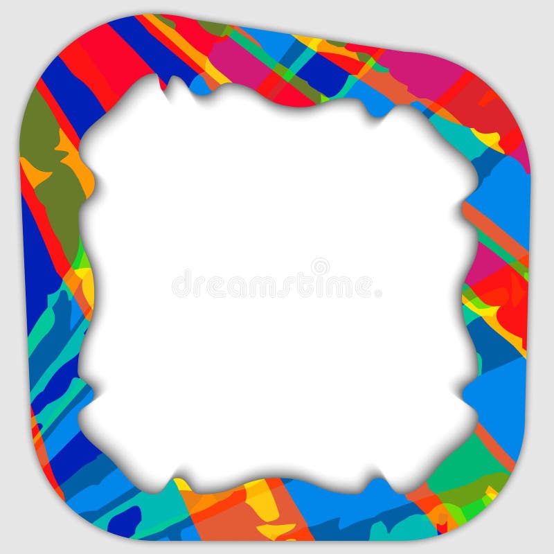 Colored Abstract Text Frame Stock Vector - Illustration of page ...