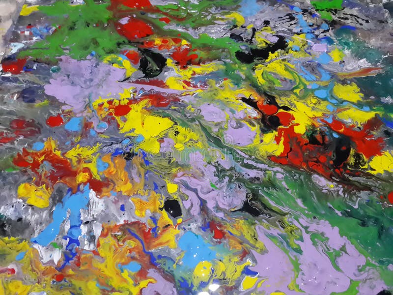 Colored Abstract Texture Painting Illustrating Stock Illustration ...