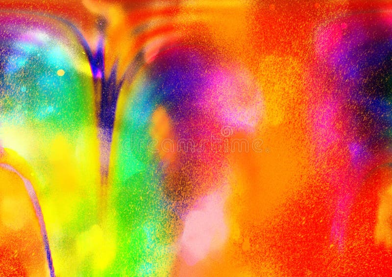 Colored Abstraction, Rainbow Pattern, Glow Colors Stock Illustration ...