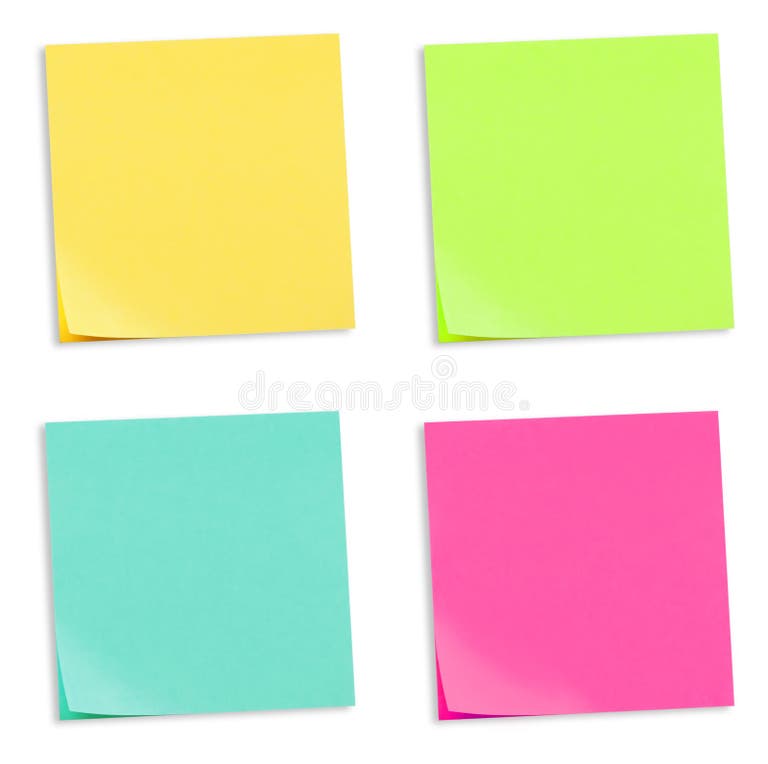 Colored Adhesive Note Papers Stock Photo - Image of advice, list: 18519890