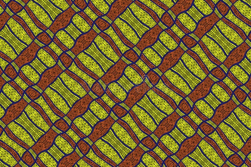 Colored African Fabric – Seamless and Textured Pattern, Geometric ...