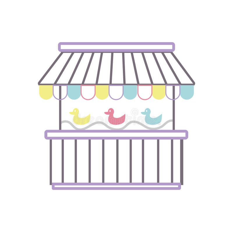 Colored Aim the Duck Game Tent Icon Vector Stock Illustration ...