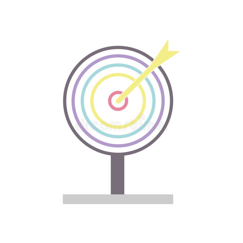 Colored Aim Target Game Icon Vector Stock Vector - Illustration of ...