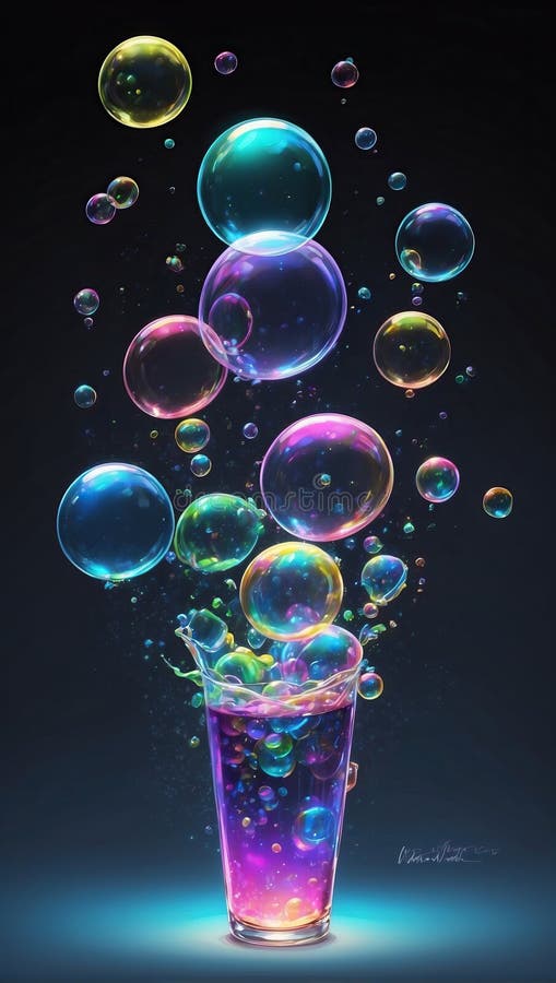 Colored air bubbles stock illustration. Illustration of colourful ...